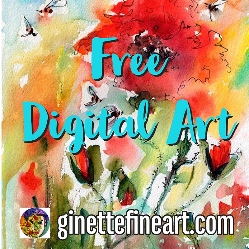 Free Art Downloads Archives - Ginette Paints Watercolors ...